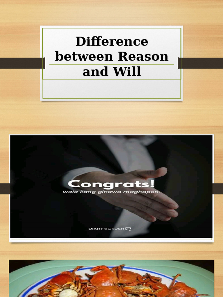 Difference Between Reason and Will | PDF