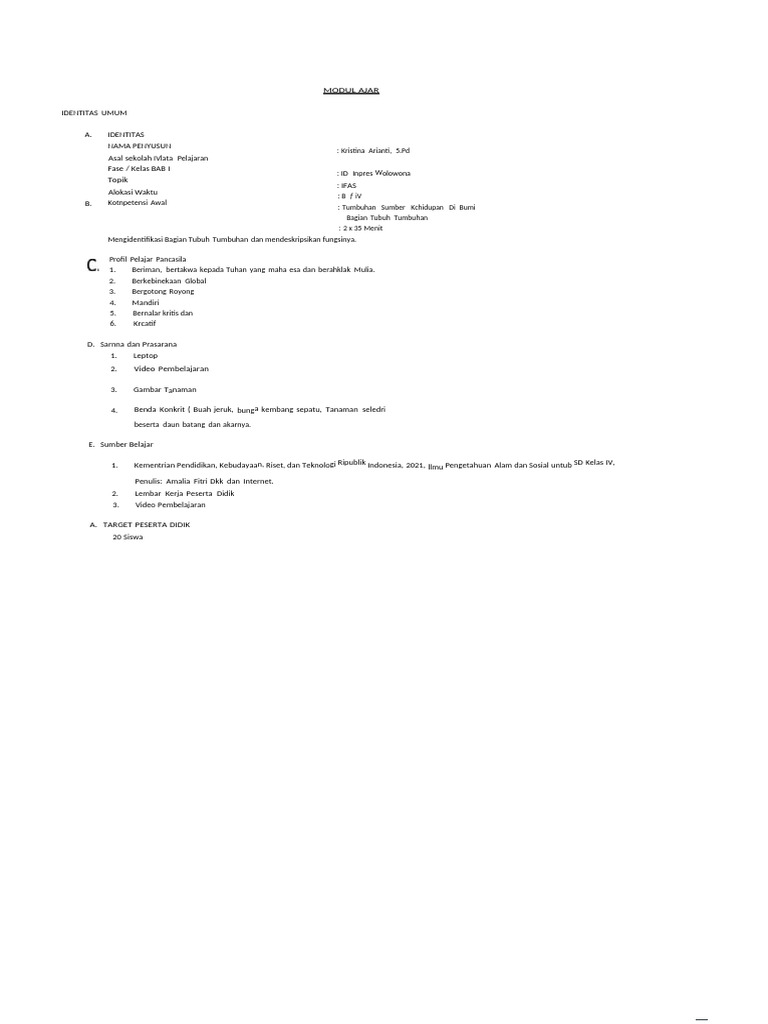 MODUL AJAR KRIS | PDF