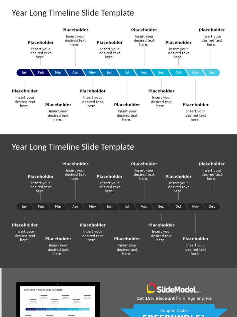 FF0515 01 Year Long Timeline Powerpoint Template 16x9 1 | PDF