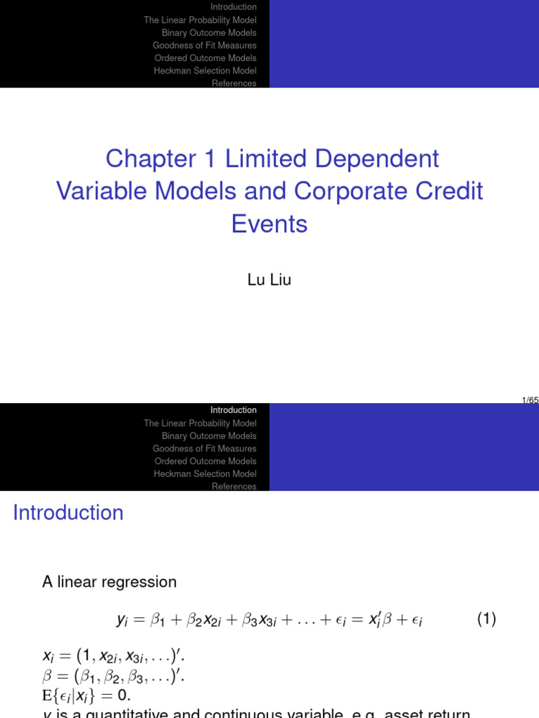 Chapter 1 Slides Handout | PDF | Logistic Regression | Errors And Residuals