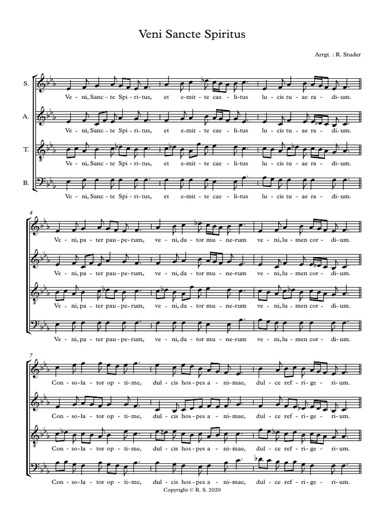 Veni Sancte Spiritus - Partition Complète | PDF