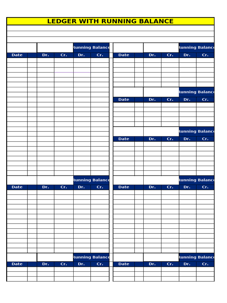 Ledger With Running Balance 1 | PDF