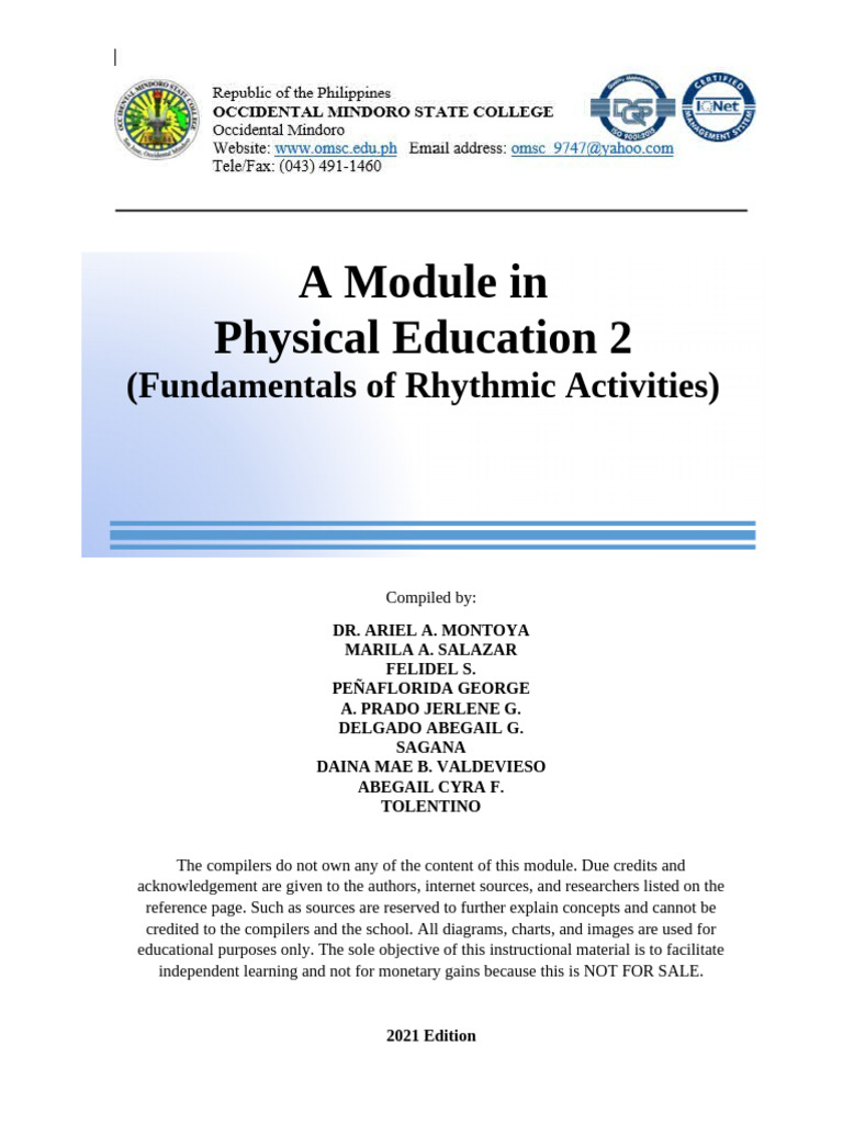 PDF Pe 2 Module 2021 | PDF