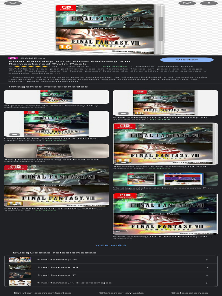 Final Fantasy 8 Switch - Búsqueda de Google | PDF | Juegos y actividades