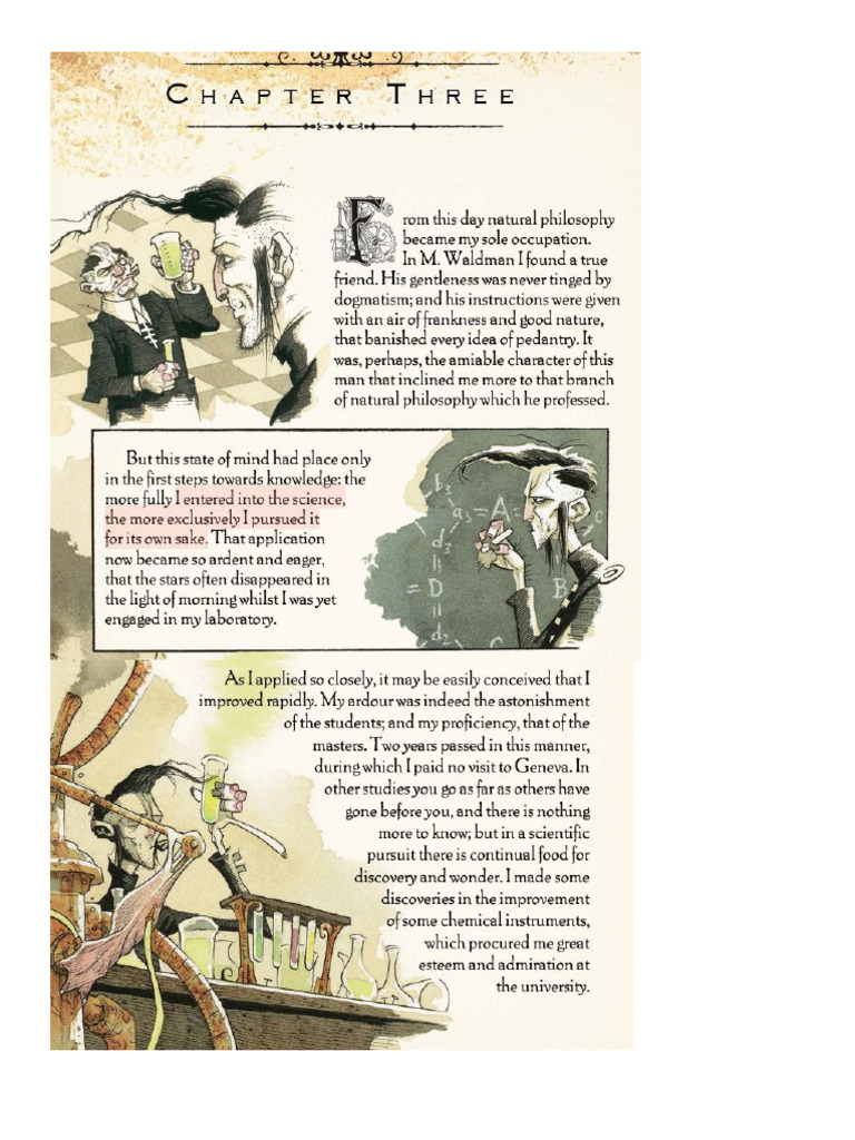 Gris Grimly's Frankenstein Chapter 3 | PDF