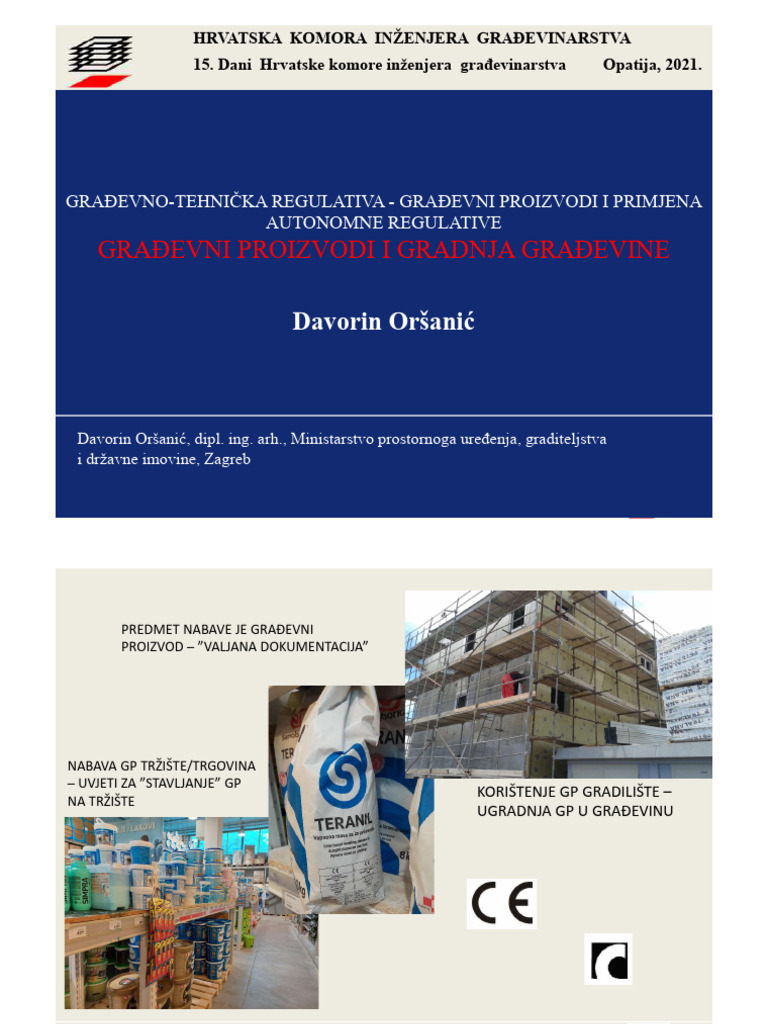 Građevni Proizvodi I Gradnje Građevina | PDF