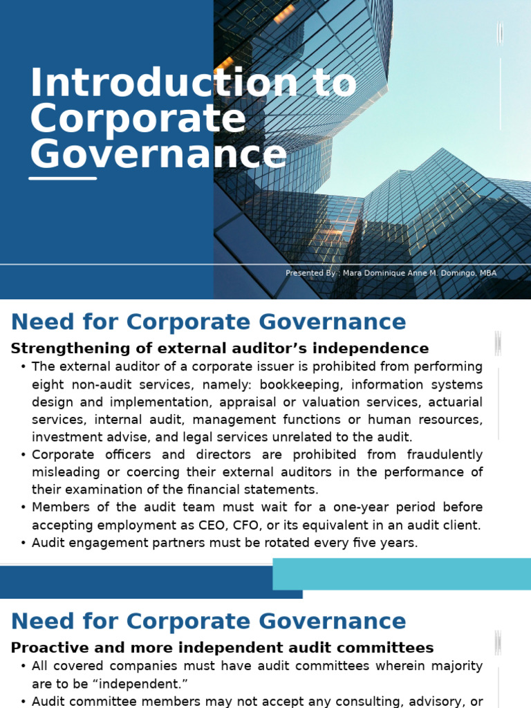 Introduction To Corporate Governance | PDF