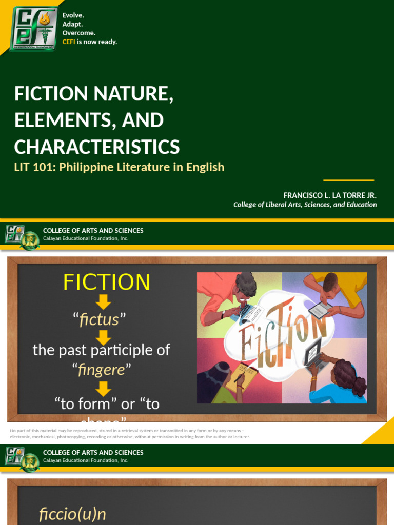 Module 4 Part 1 FICTION NATURE, ELEMENTS, AND CHARACTERISTICS | PDF