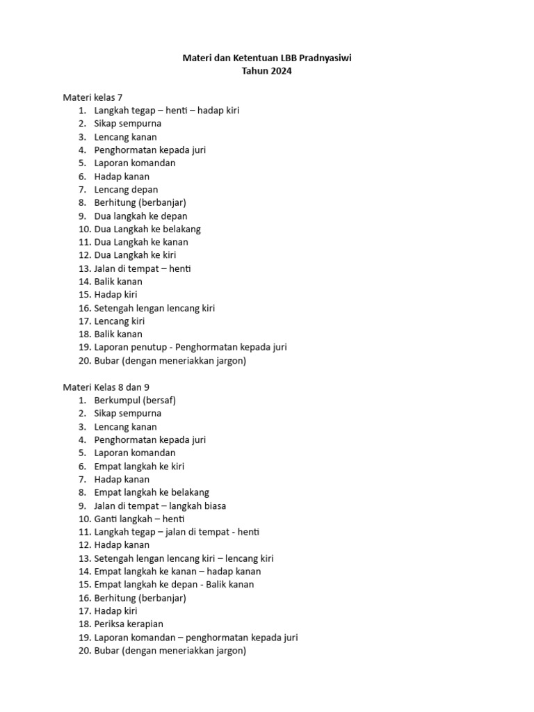 Materi LBB PS 2024 | PDF