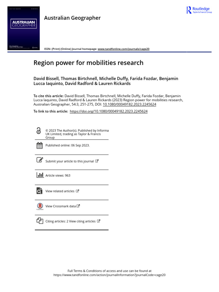 Region Power For Mobilities Research | PDF