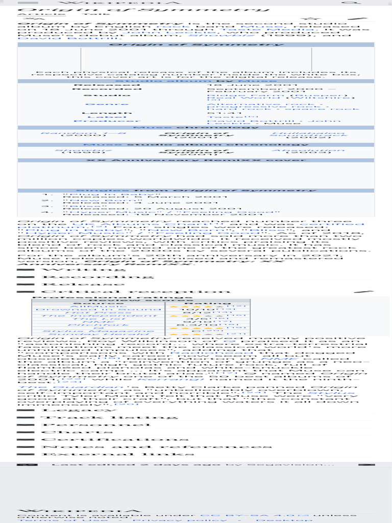 Origin of Symmetry - Wikipedia | PDF
