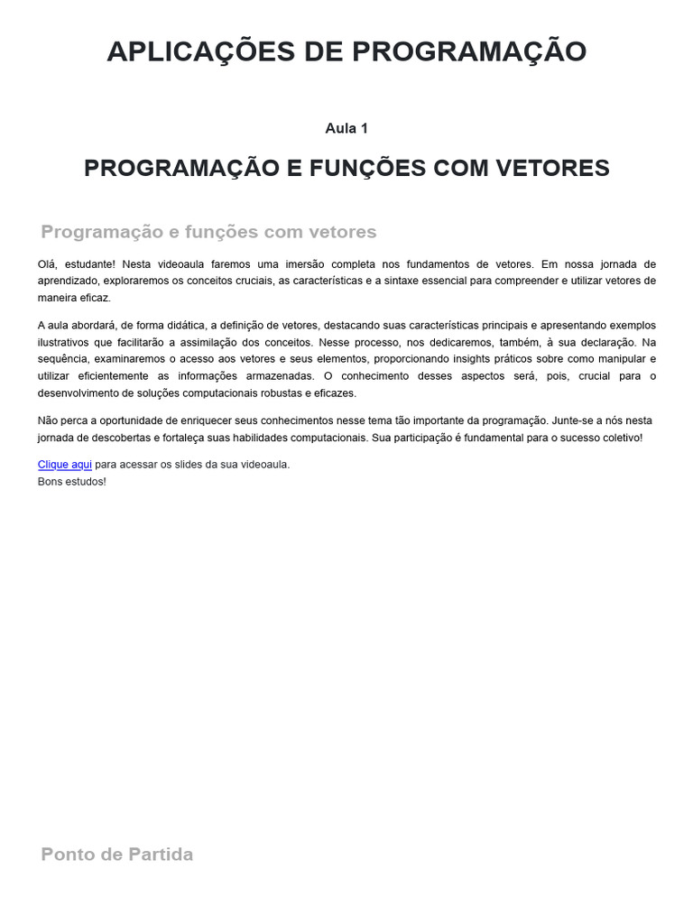 Cw4 - APLICAÇÕES DE PROGRAMAÇÃO | PDF