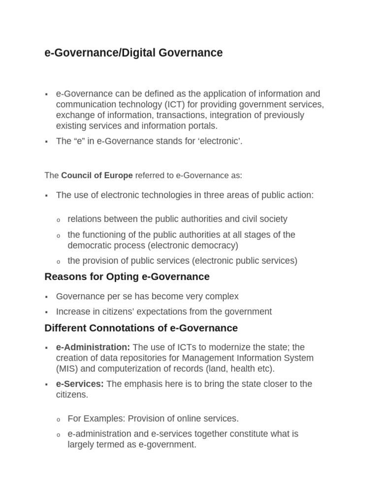 Digital Governance | PDF