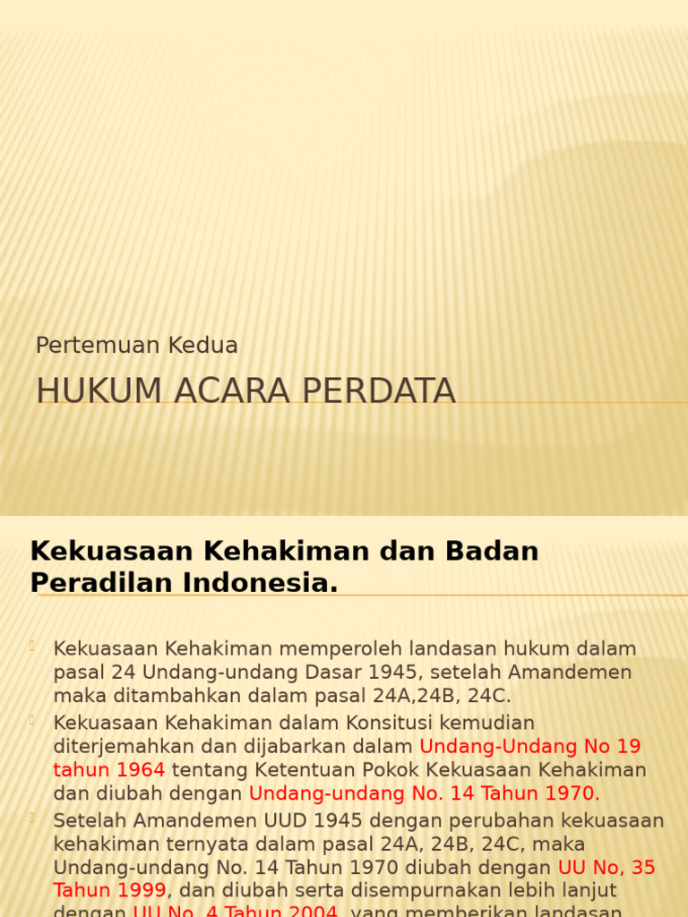 Hukum Acara Perdata Course 2 - 2021 | PDF