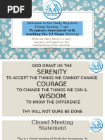 Suggested Format For Conducting An AA Meeting Readings | PDF