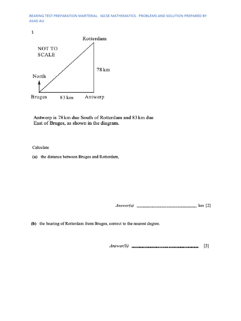 Bearing worksheet for Quiz 2 | PDF
