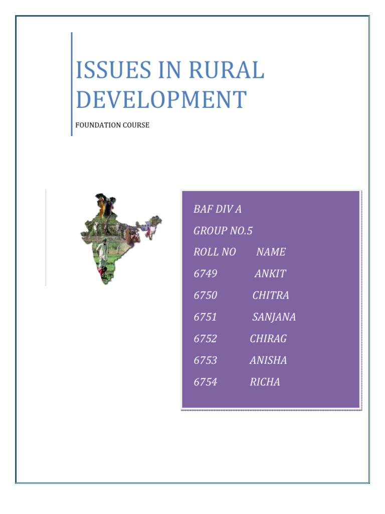 Issues in Rural Development | PDF