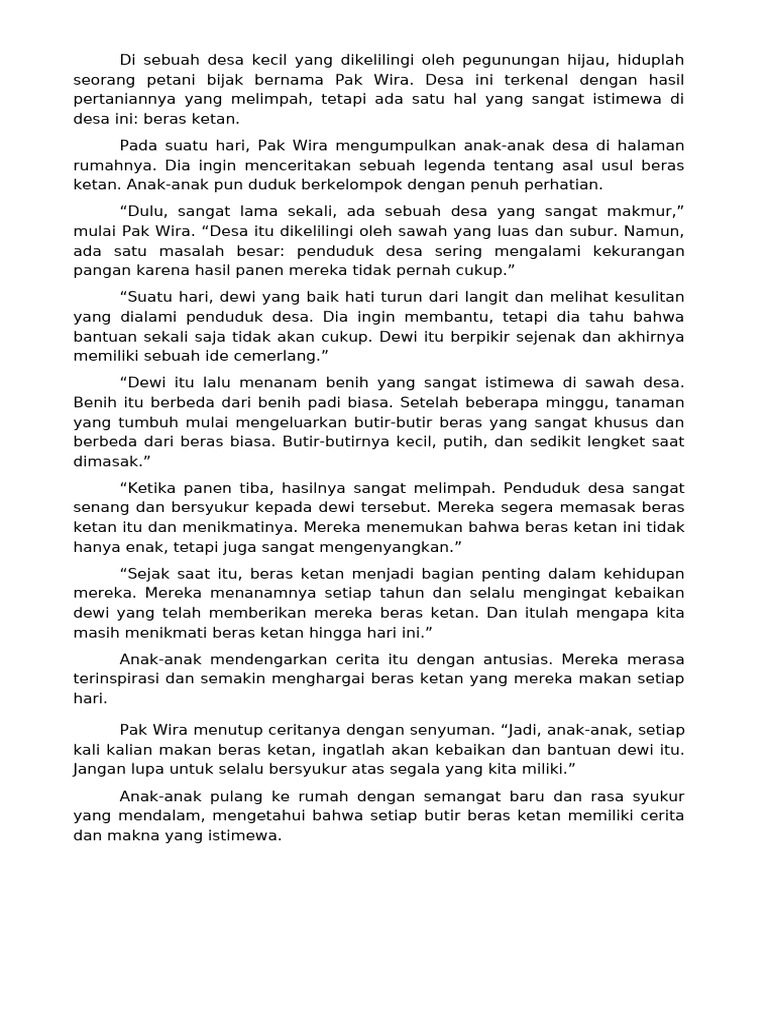 Di Sebuah Desa Kecil Yang Dikelilingi Oleh Pegunungan Hijau | PDF