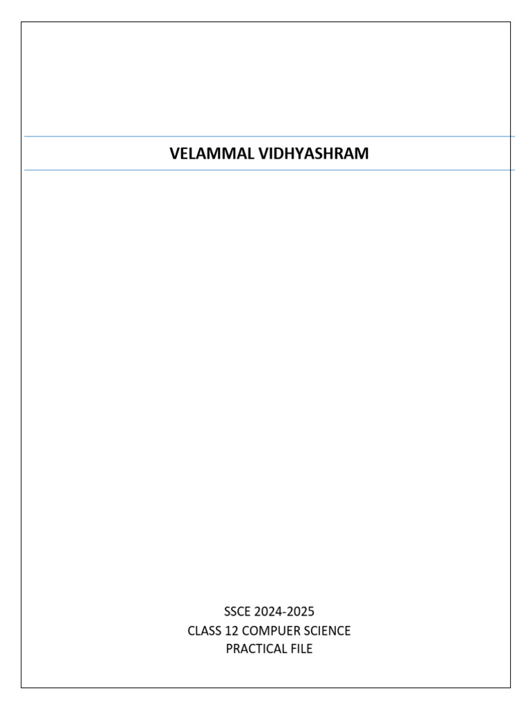 Practile File CS 2024 25 | PDF