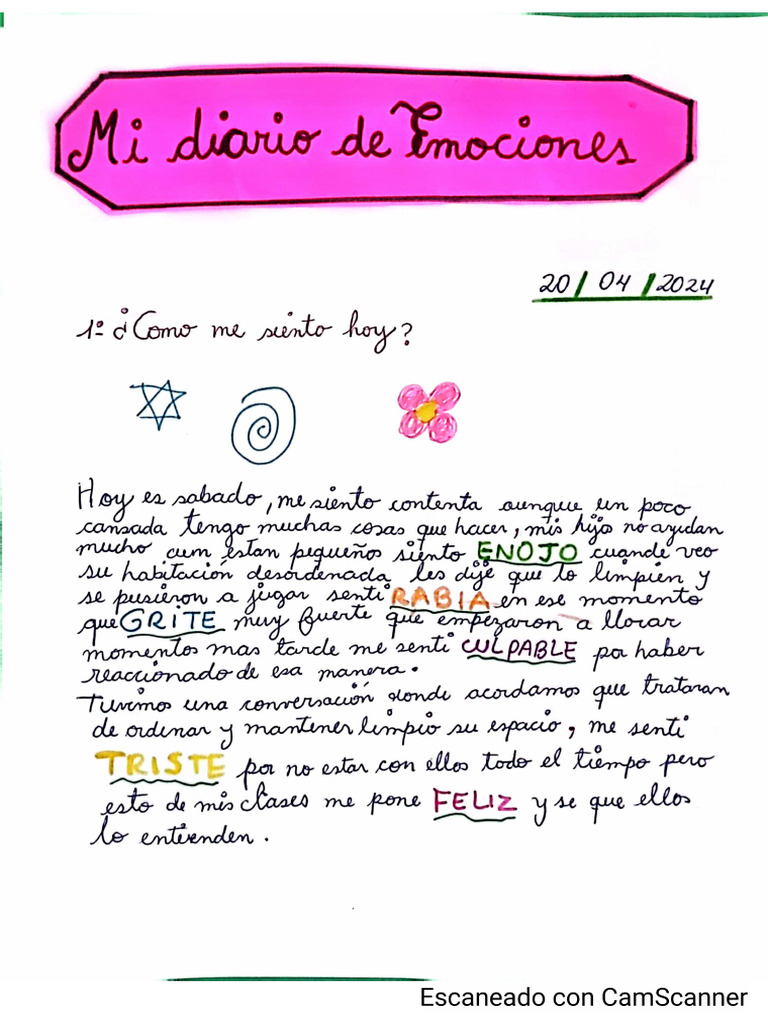 Mi diario de emociones | PDF