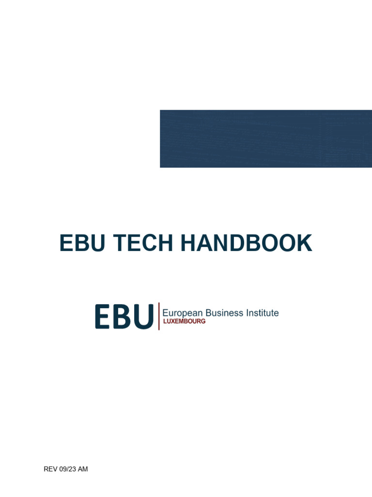 Ebu Tech Handbook | PDF