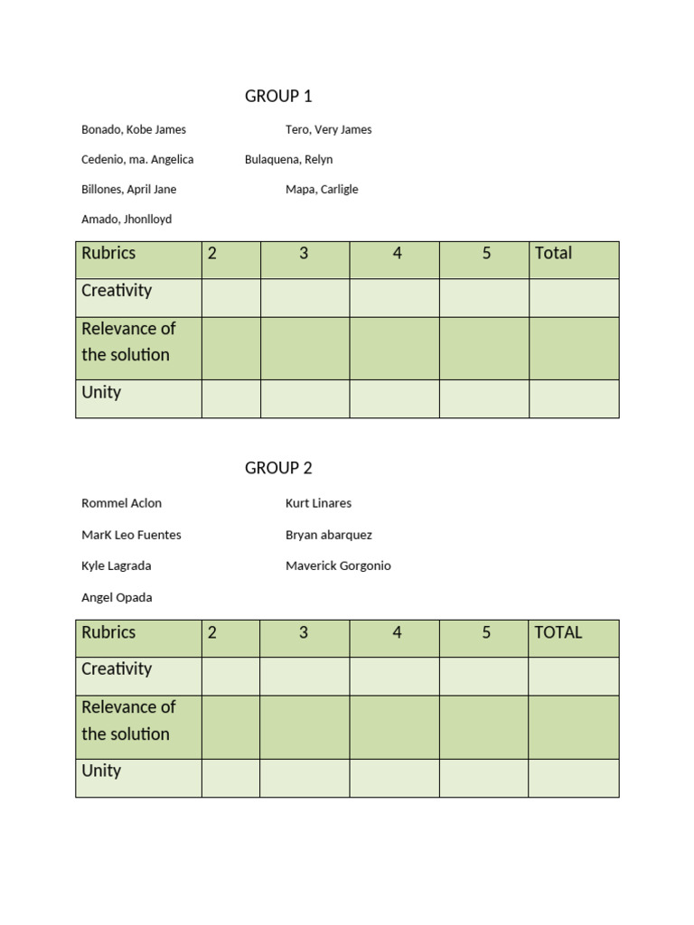 Grade 9 Lapulapu Rubrics | PDF