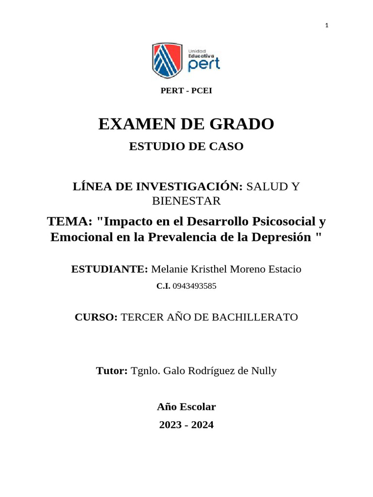Estudio de Caso Melanie Moreno Estacio - 25 Noviembre | PDF