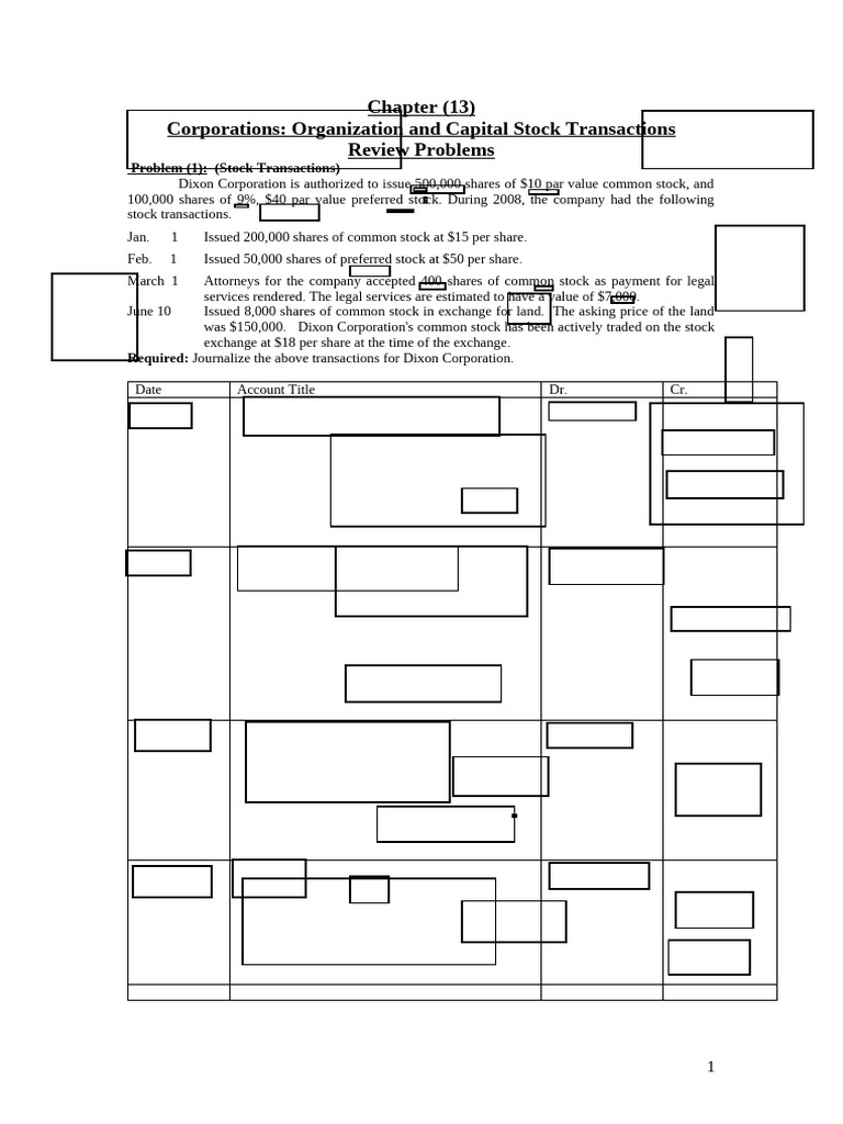Chapter 13 Review Problems | PDF