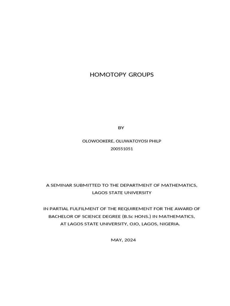 Homotopy Groups 2024 | PDF