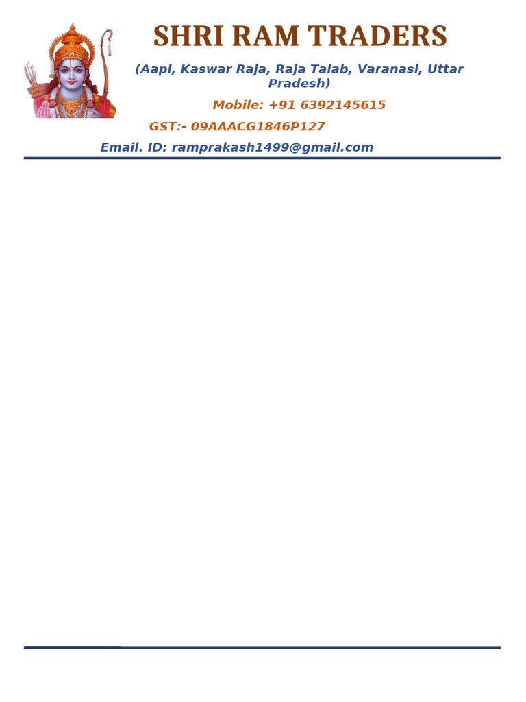 Shri Ram Traders (1) | PDF