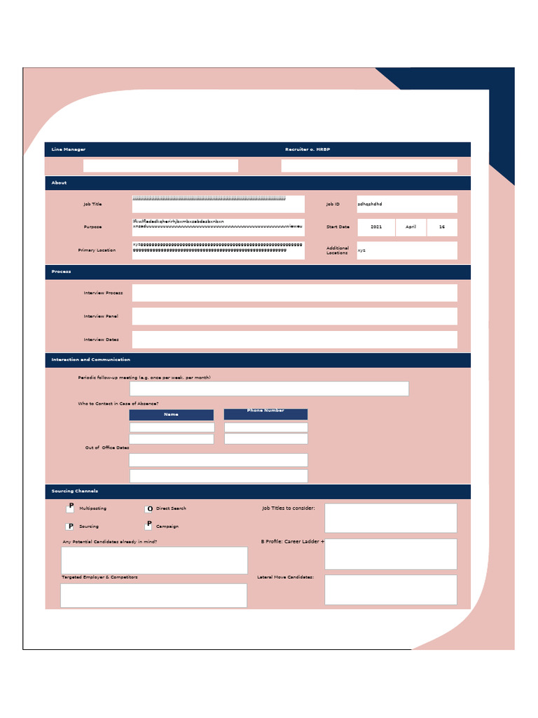 Template 01 Hiring Form | PDF