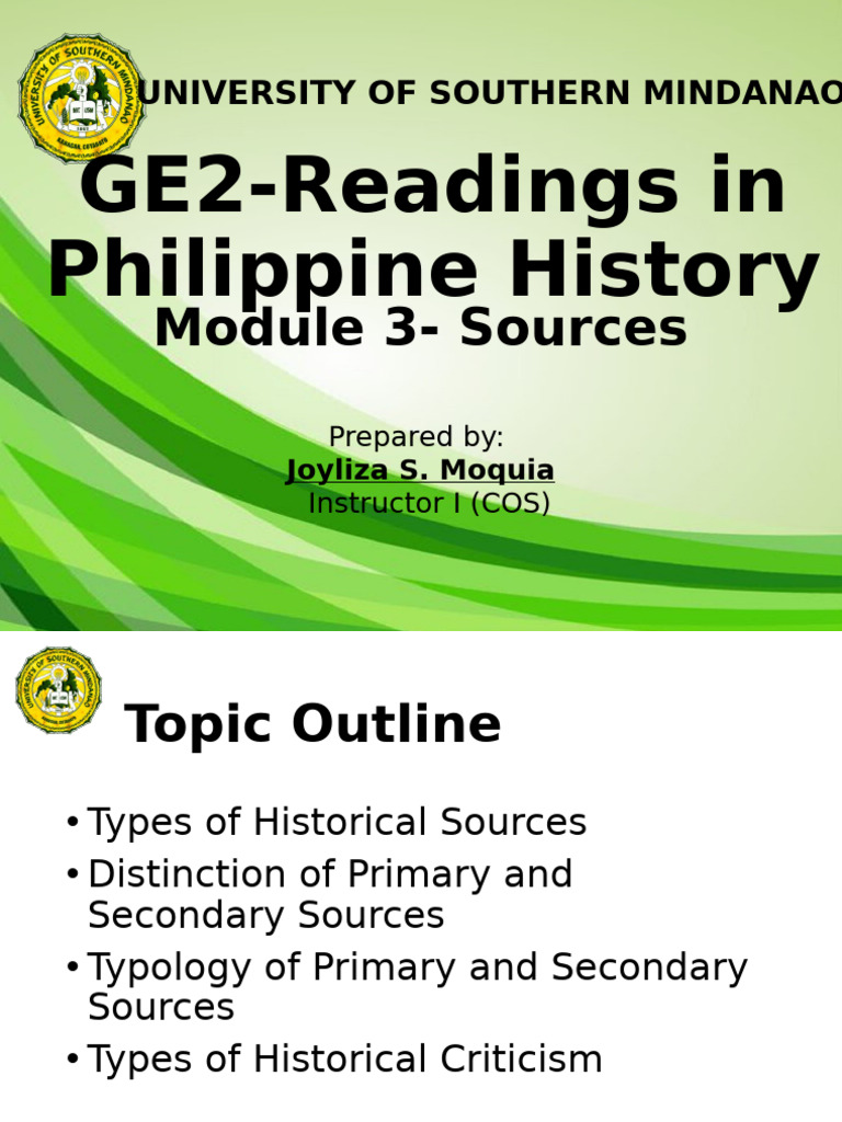 GE2 Lesson 2 Thinking Like A Historian | PDF