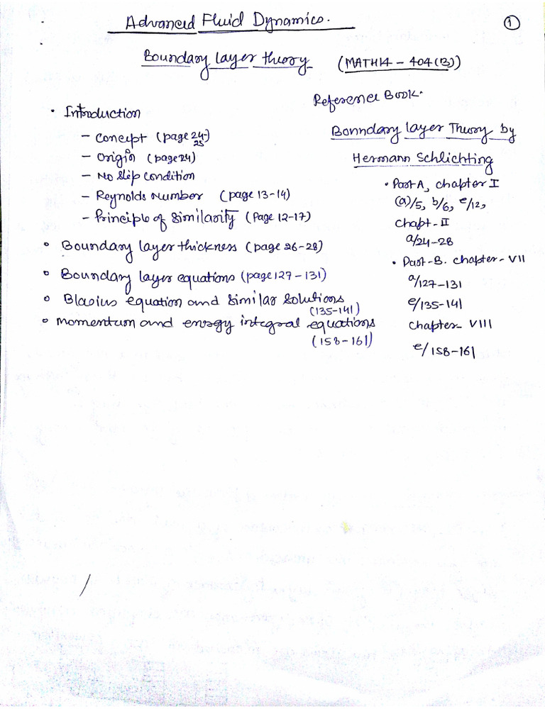 Boundary Layer Theory Pdf
