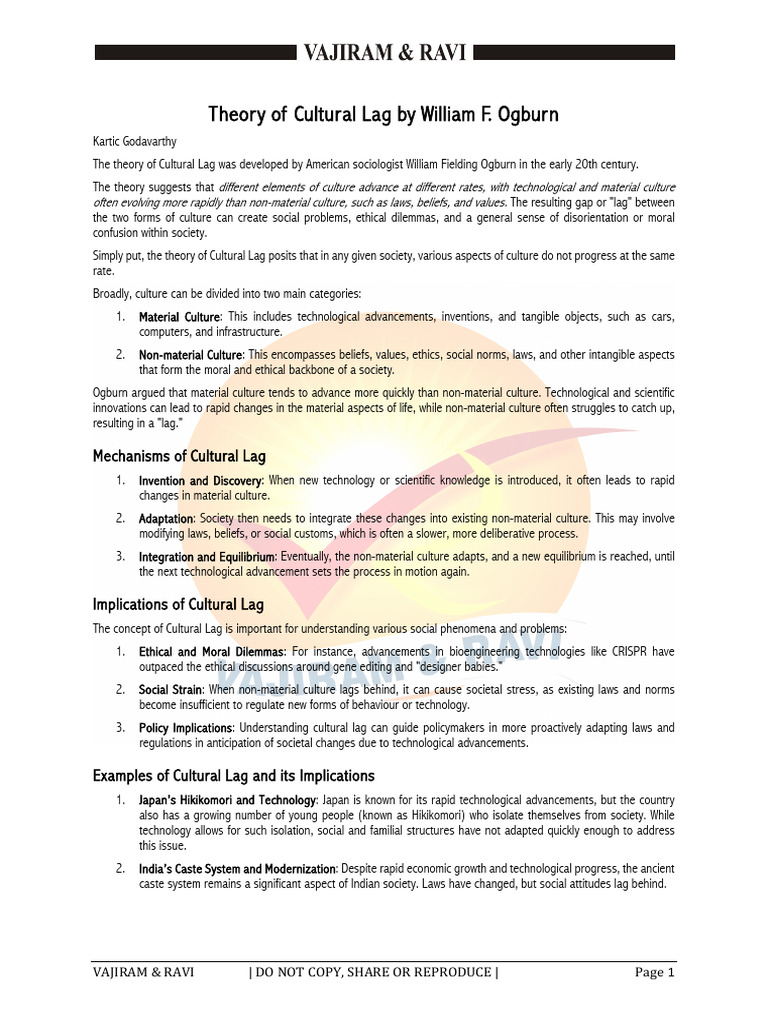 Cultural Lag | PDF