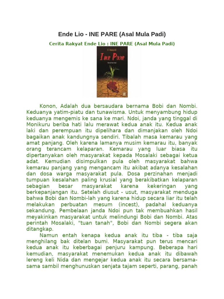 Cerita Rakyat Ende Lio | PDF | Ilmu Sosial