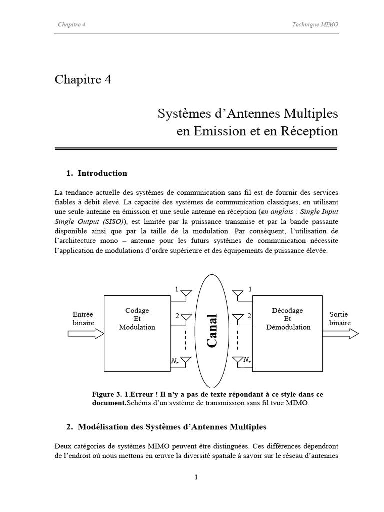 Chapitre4 MIMO | PDF