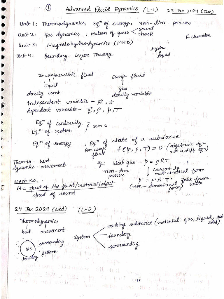 Advanced fluid dynamics | PDF