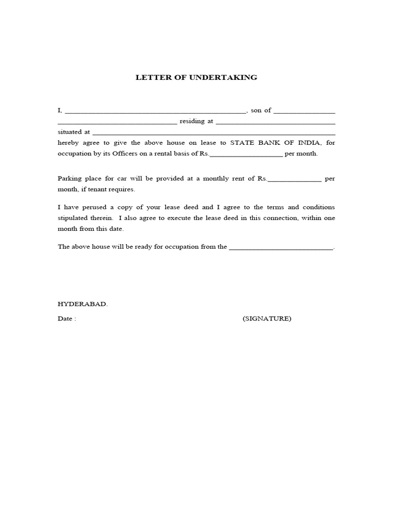 2.letter of Undertaking | PDF