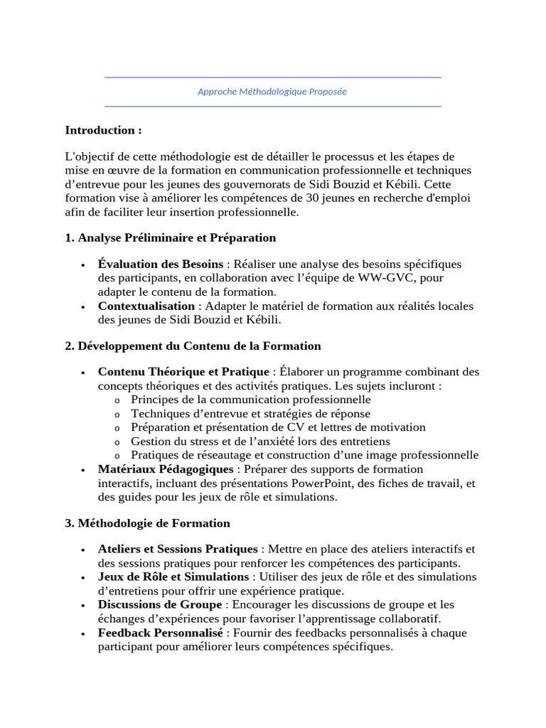 Approche Méthodologique Proposée | PDF