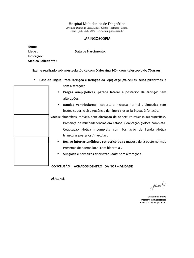 Laringoscopia Normal | PDF
