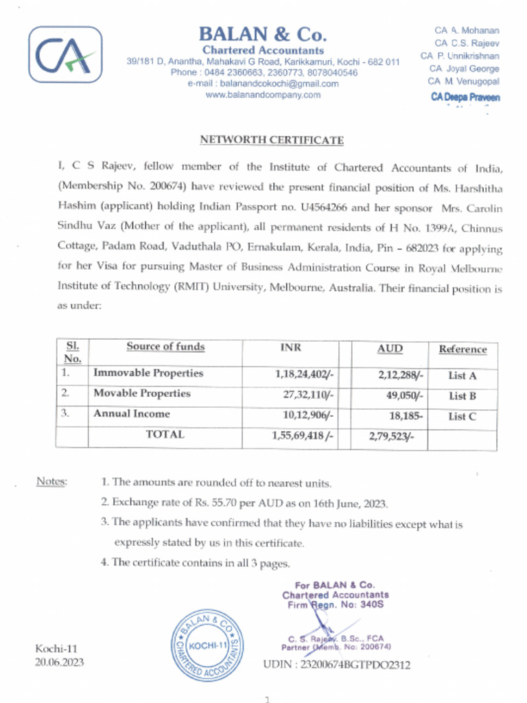 Ca Statement | PDF