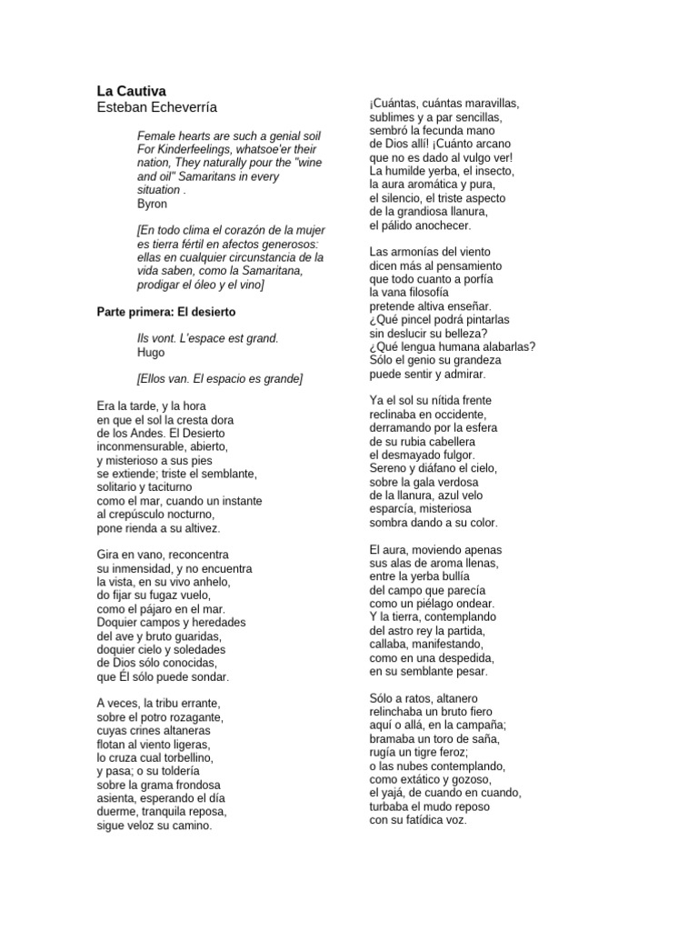 La Cautiva | PDF
