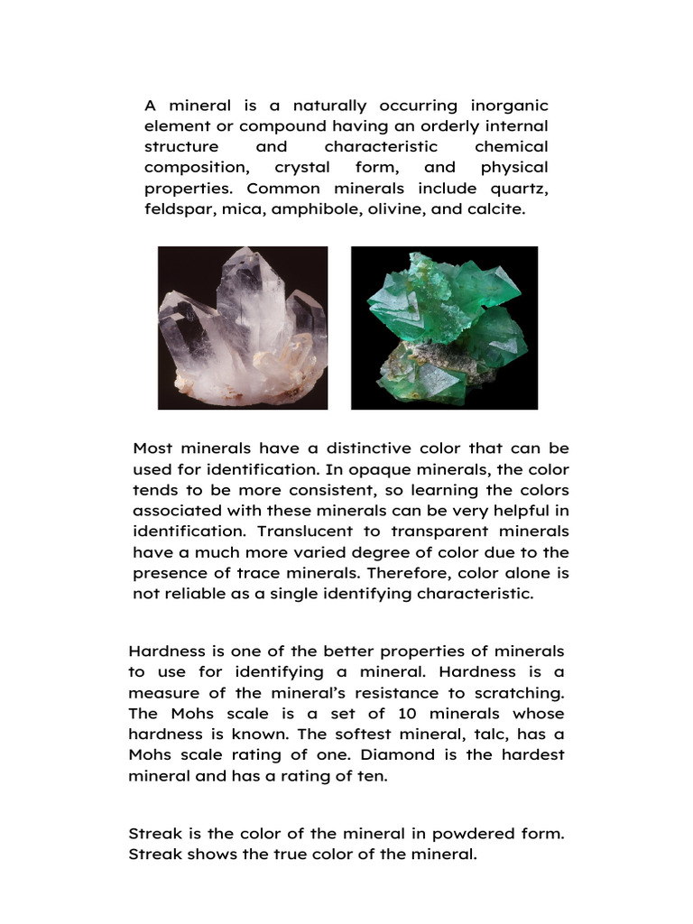 Minerals | PDF
