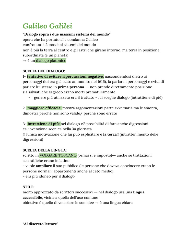 Italiano Appunti 1 | PDF