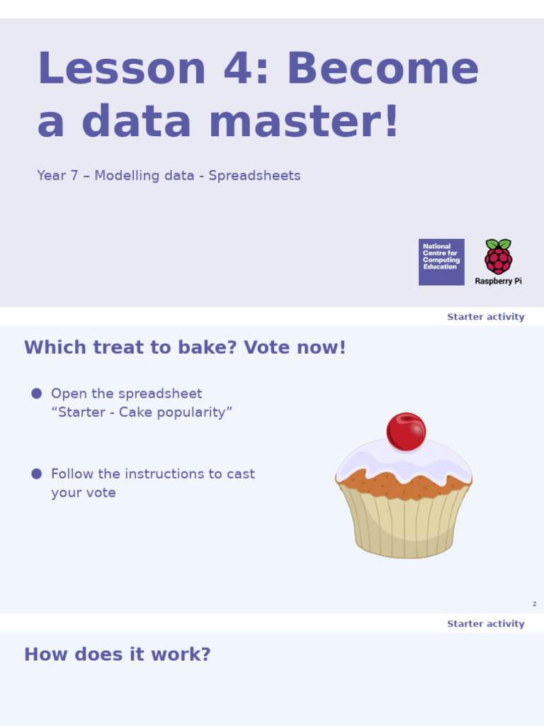 Slides - Year 7 - Modelling Data - Spreadsheets - Lesson 4 | PDF
