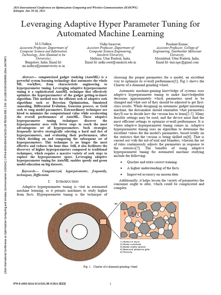 Leveraging Adaptive Hyper Parameter Tuning For Automated Machine Learning | PDF | Image ...