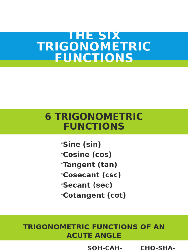 Math2 Trig Functions | PDF