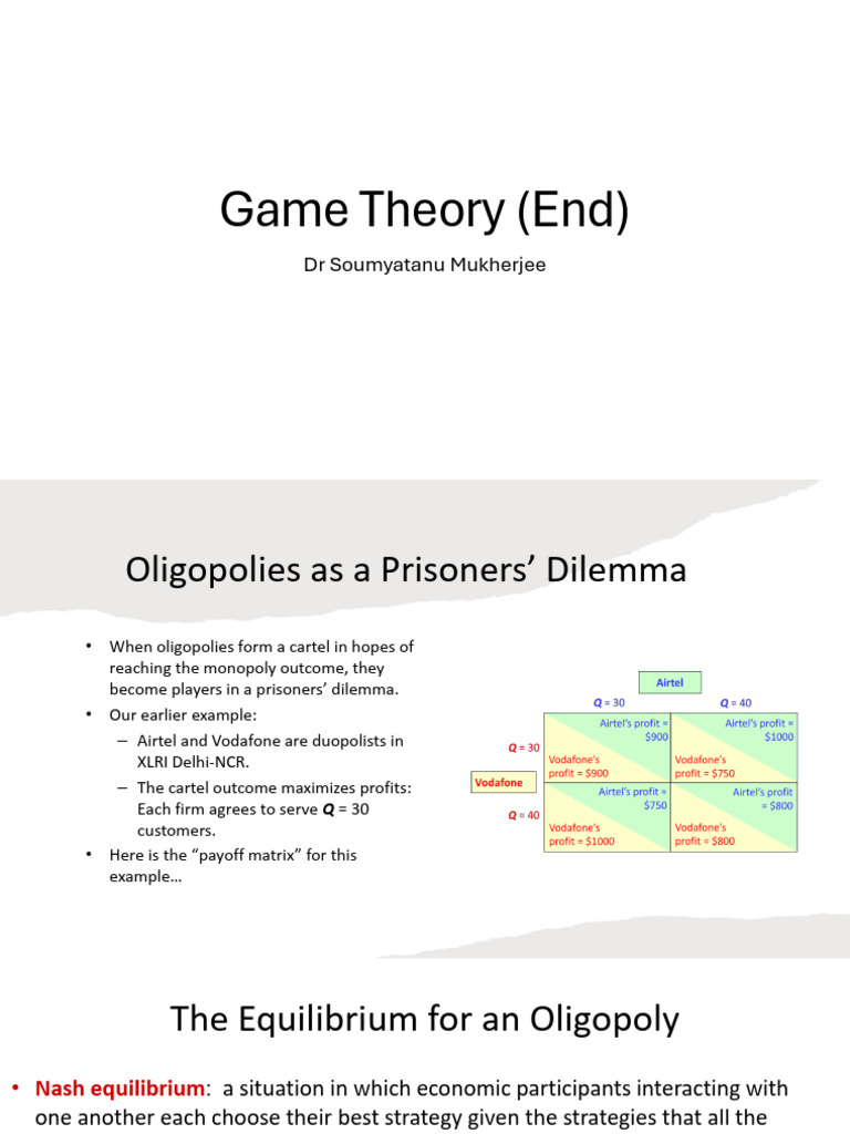 Lecture Game Theory - 20aug2024 | PDF