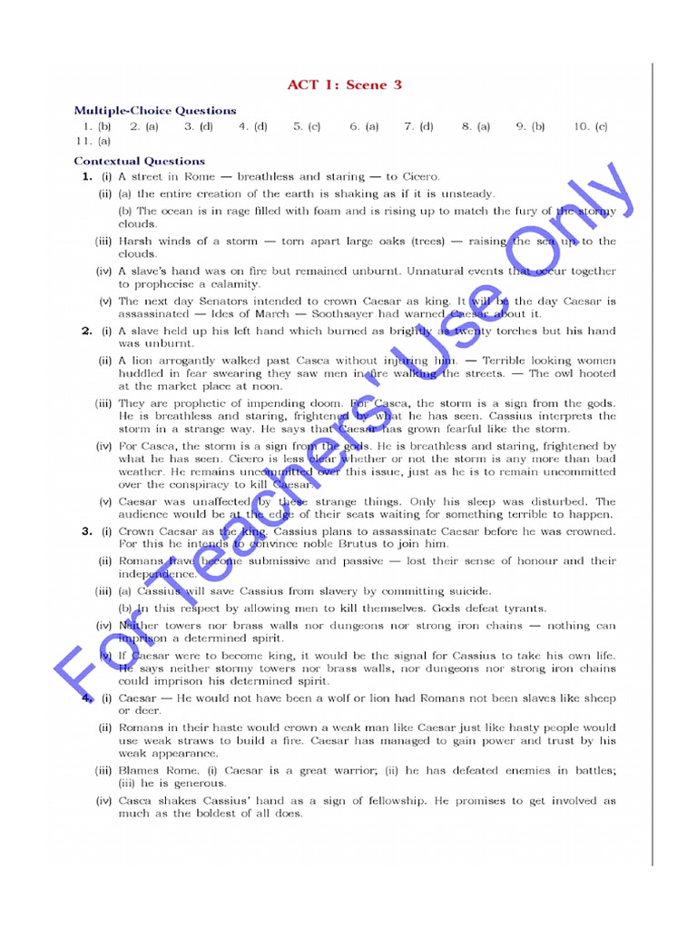 Julius Caesar Act 1 Scene 3 | PDF