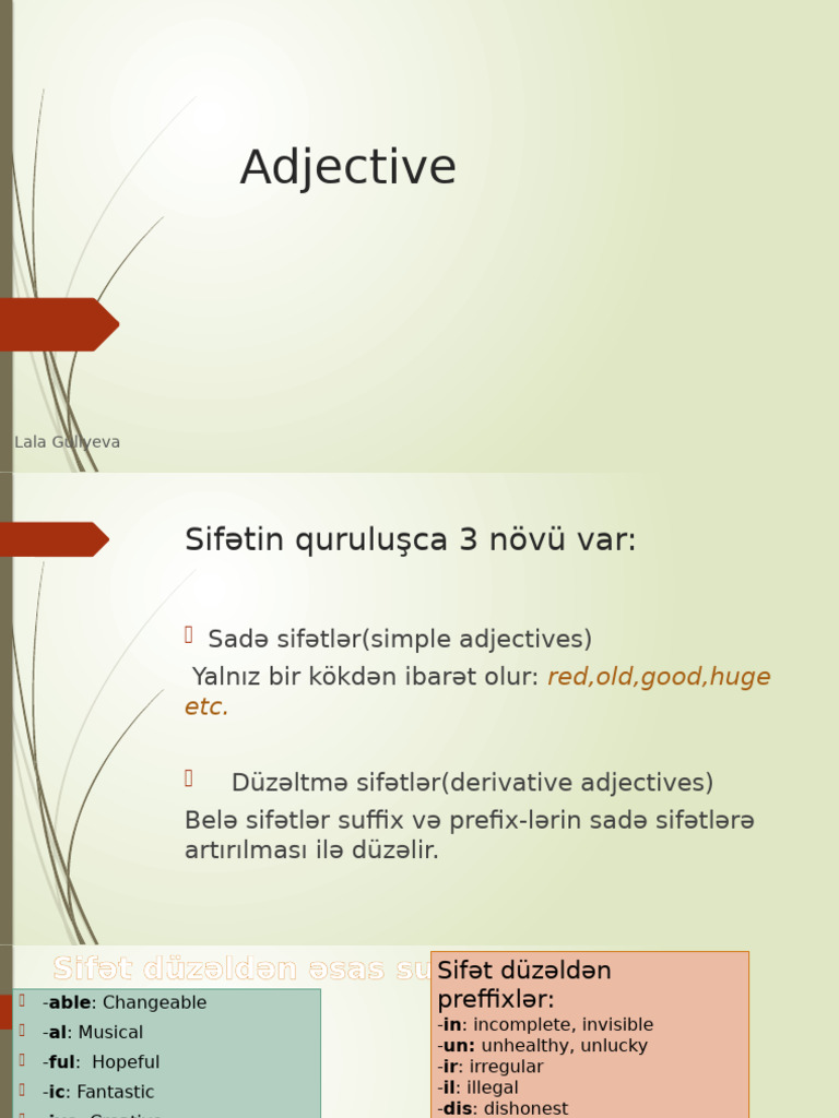 Adjective | PDF